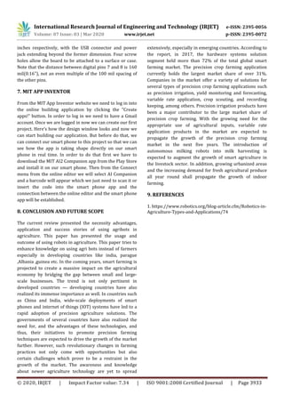 IRJET - Smartphone and it uses to Control Agricultural Robot | PDF