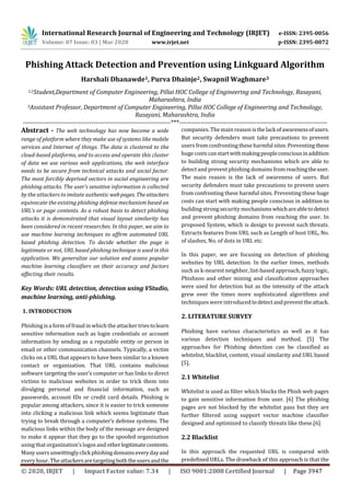 IRJET - Phishing Attack Detection and Prevention using Linkguard ...