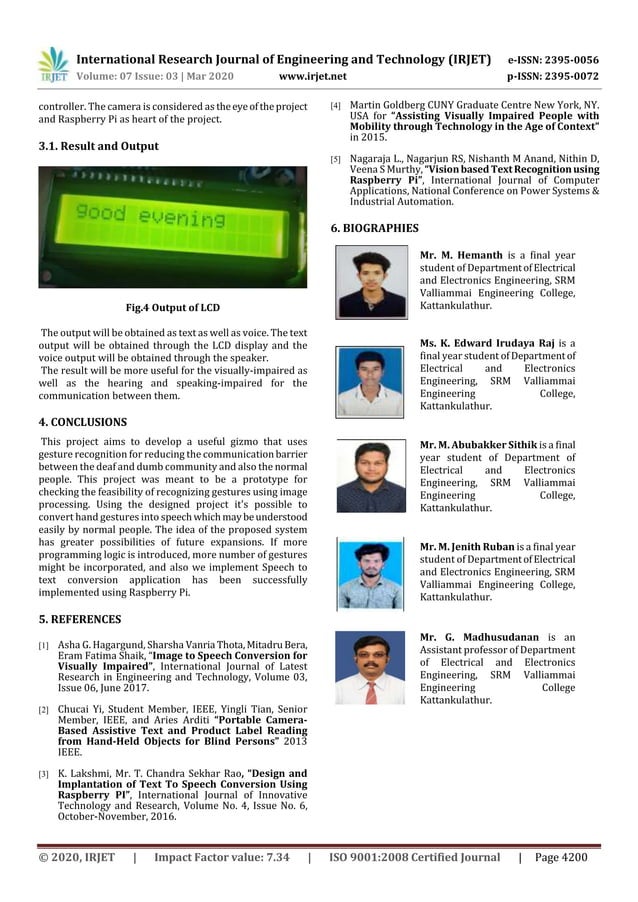 IRJET - Sign Language Recognition System | PDF | Computer Peripherals ...