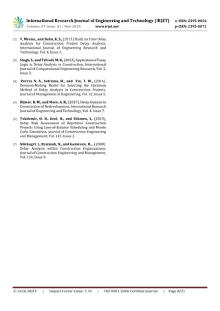 IRJET - Fuzzy Logic Approach in Construction Delay Analysis | PDF