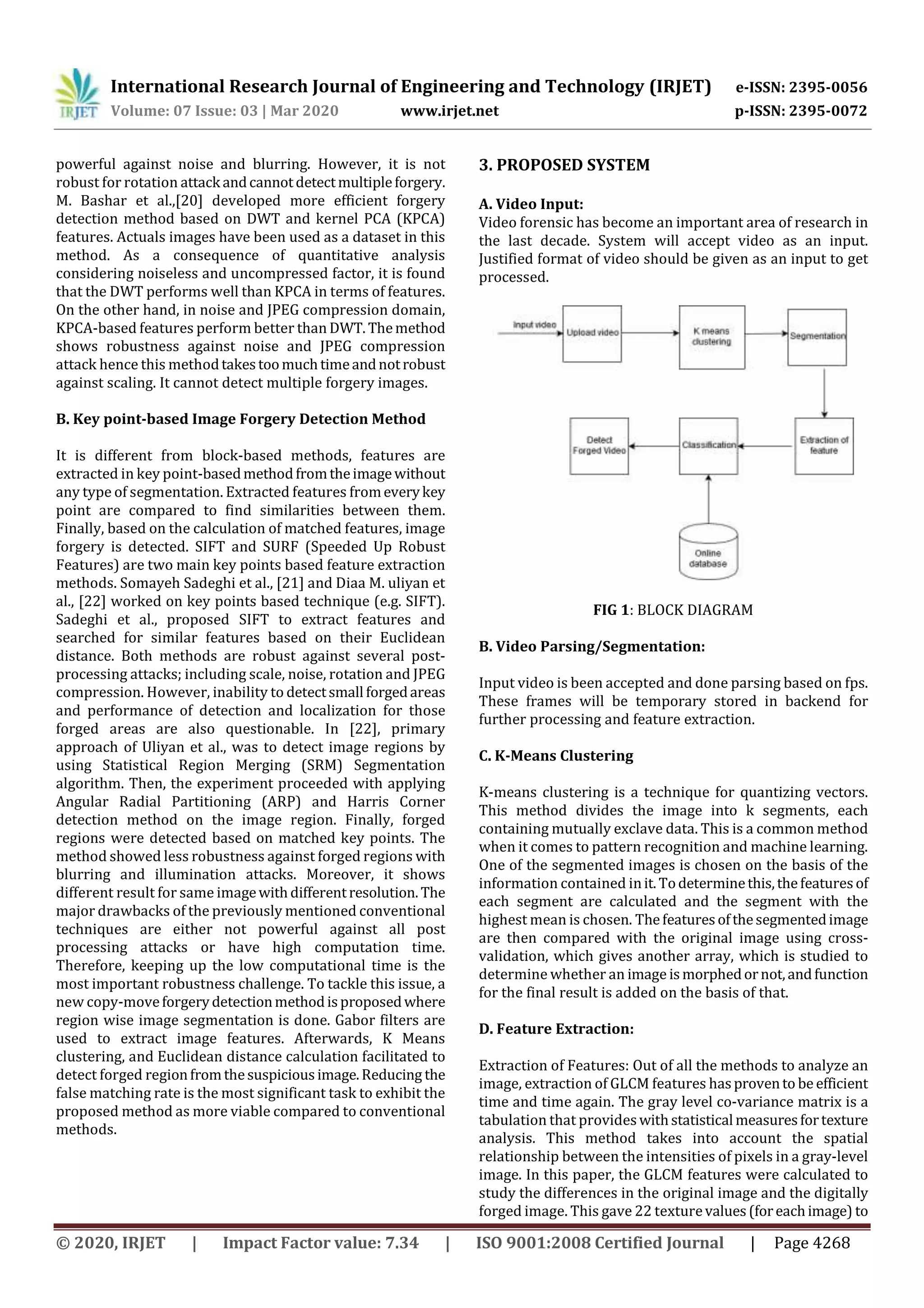 IRJET - A Research on Video Forgery Detection using Machine Learning | PDF