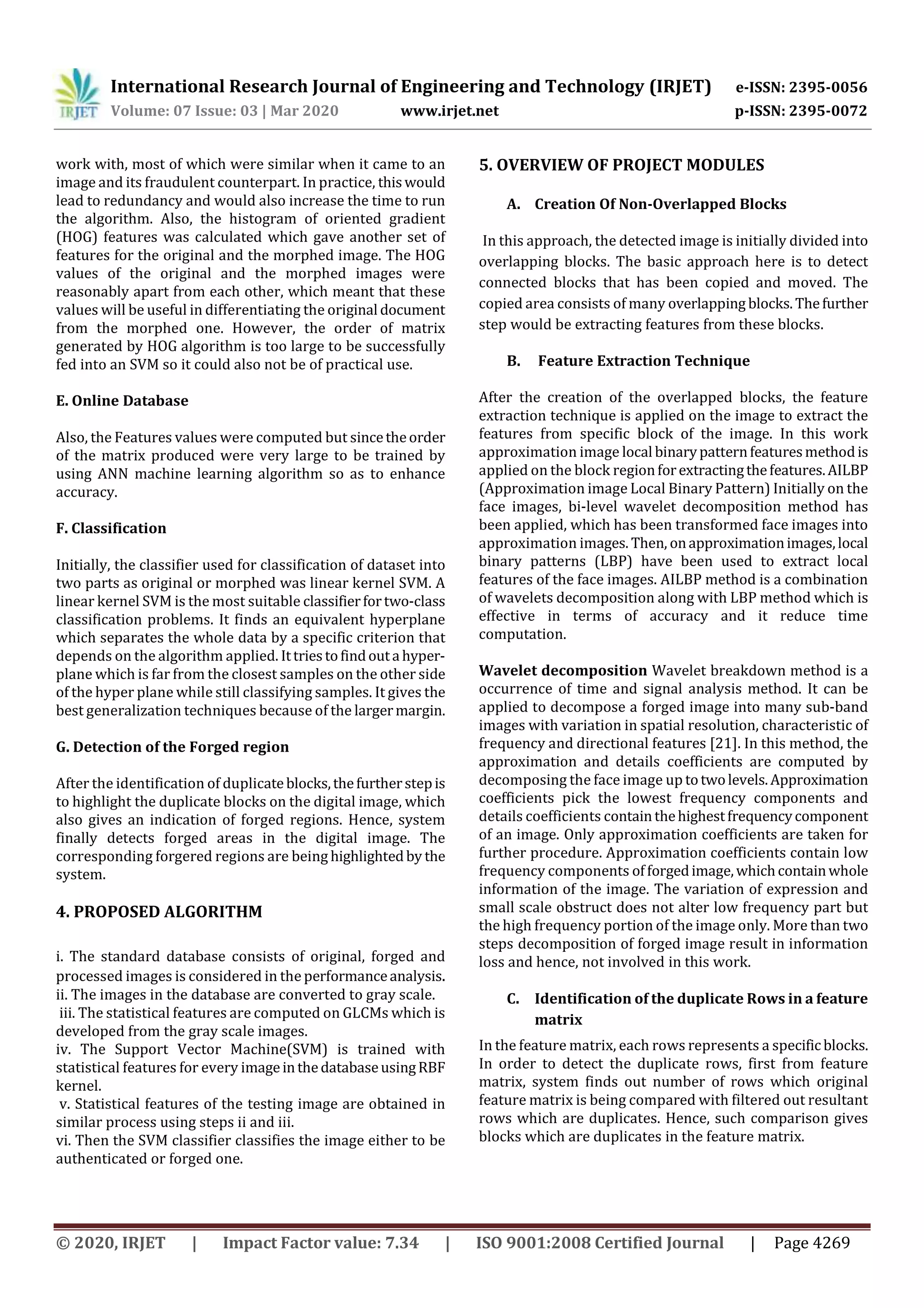 IRJET - A Research on Video Forgery Detection using Machine Learning | PDF