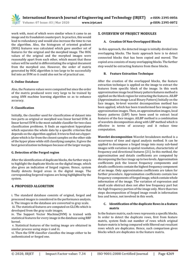 Irjet A Research On Video Forgery Detection Using Machine Learning Pdf