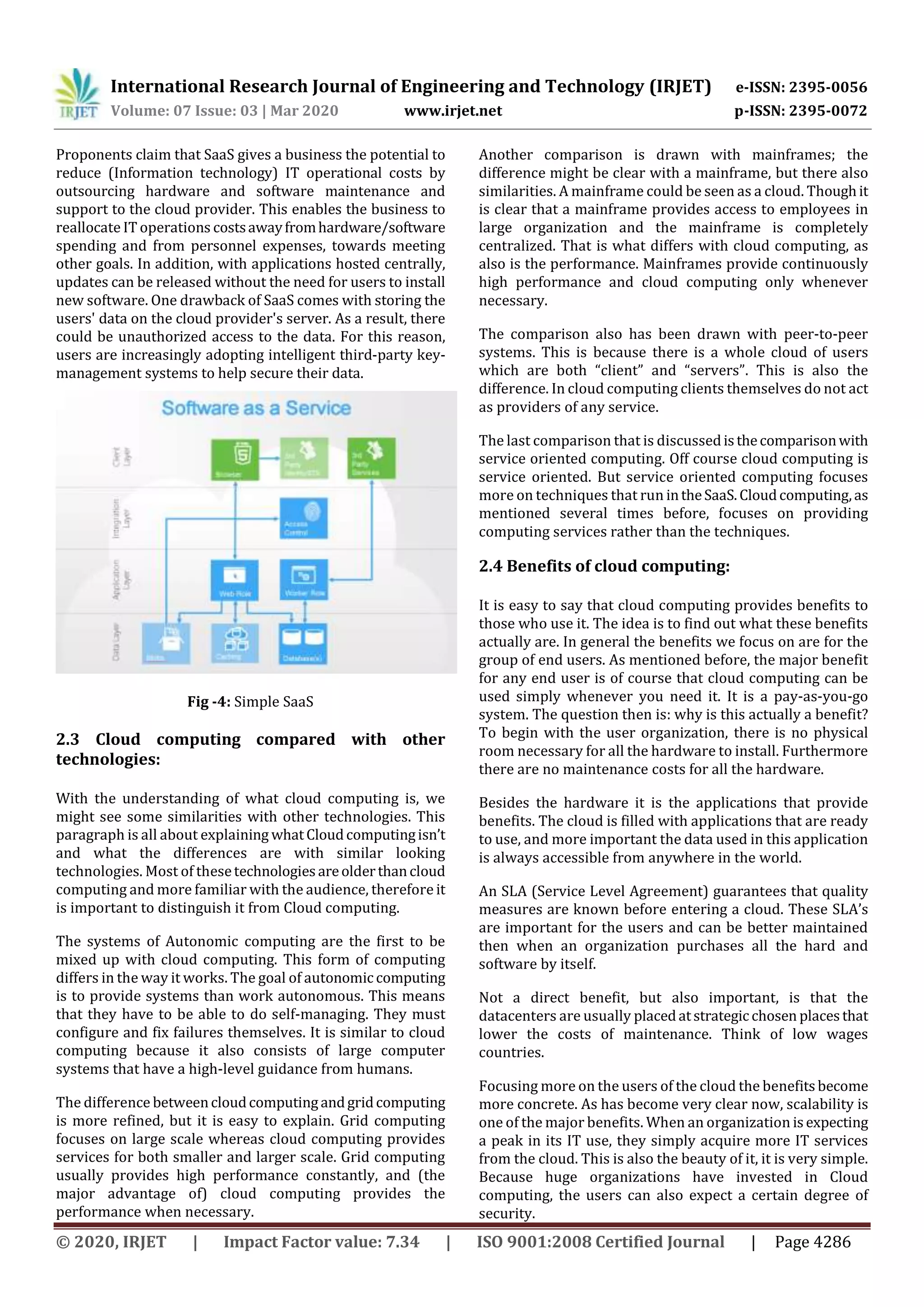 IRJET - Cloud Computing Application | PDF