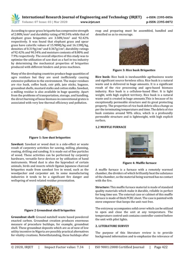 IRJET - Production and Characterization of Biomass Briquettes | PDF