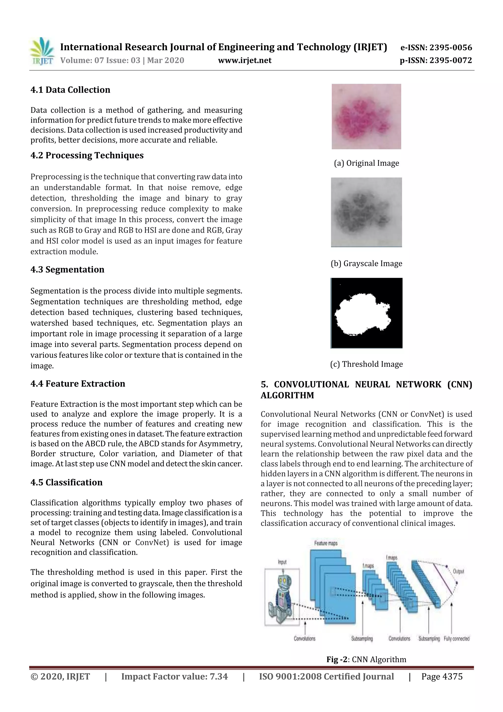 IRJET - Detection of Skin Cancer using Convolutional Neural Network | PDF