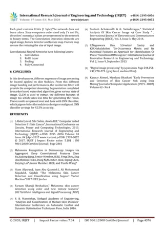IRJET - Detection of Skin Cancer using Convolutional Neural Network | PDF