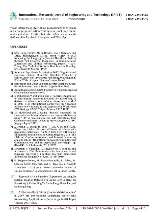 IRJET - Suicidal Text Detection using Machine Learning | PDF