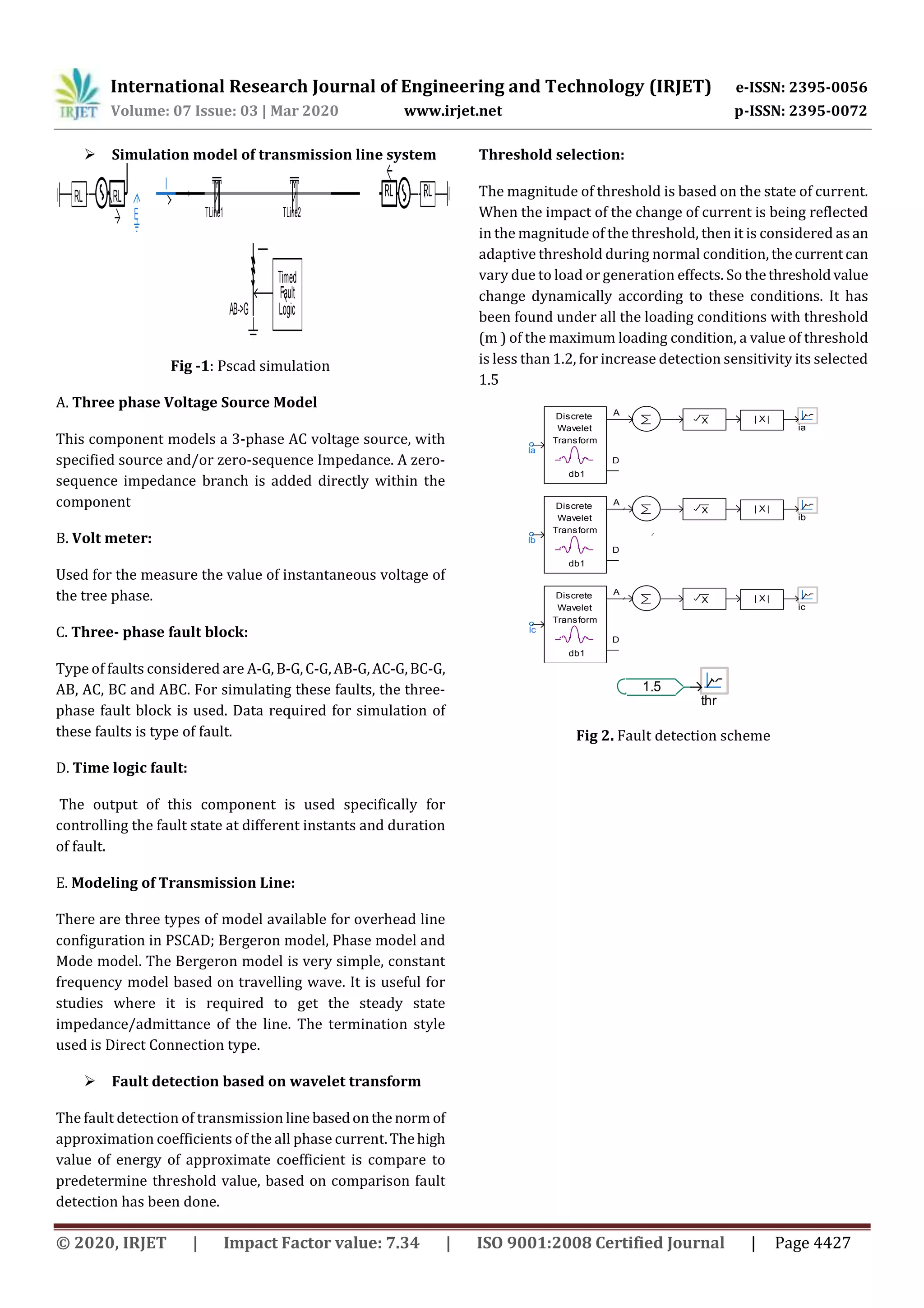 Irjet Transmission Line Fault Classification Using Dwt Pdf