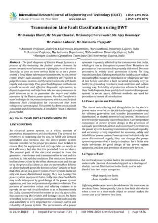 IRJET - Transmission Line Fault Classification using DWT | PDF | Power ...