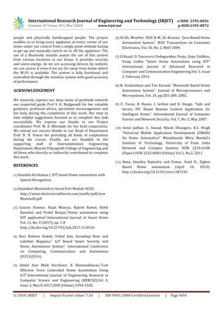 IRJET - IoT based Advanced Home Automation | PDF