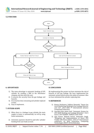 IRJET - IoT based Automatic LPG Gas Booking and Leakage Detection | PDF | Internet of Things ...