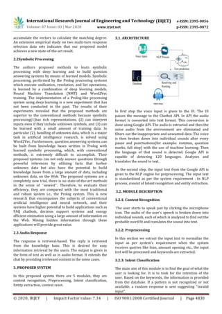 IRJET - E-Assistant: An Interactive Bot for Banking Sector using NLP Process | PDF
