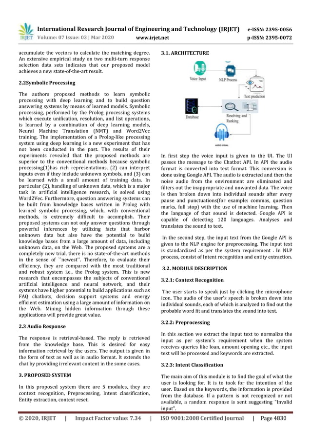 IRJET - E-Assistant: An Interactive Bot for Banking Sector using NLP ...