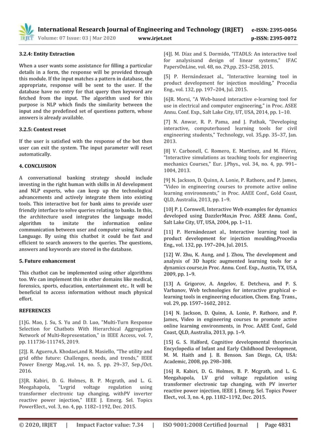IRJET - E-Assistant: An Interactive Bot for Banking Sector using NLP ...