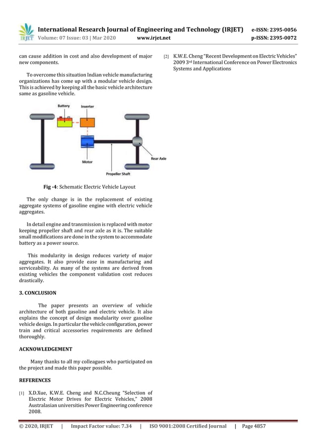 Irjet Design Modularity In Electric Vehicles Pdf