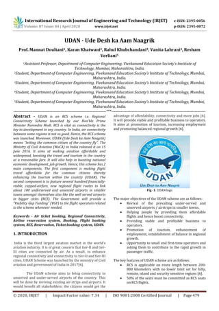 IRJET - UDAN - Ude Desh Ka Aam Naagrik | PDF