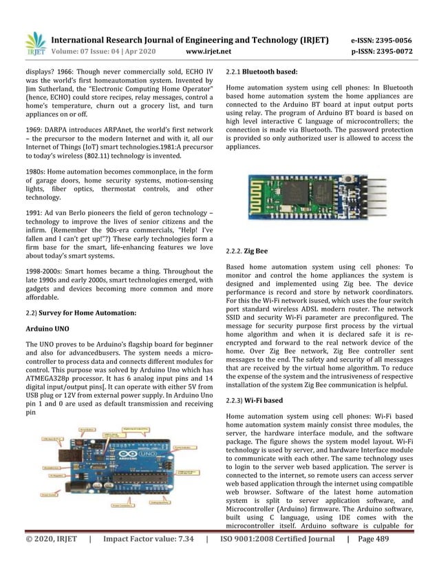 IRJET - Advanced Internet & Bluetooth based Home Automation using Arduino Microcontroller | PDF ...