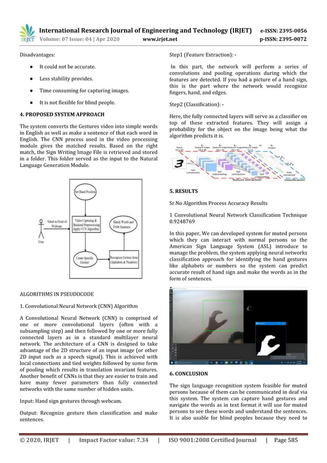 IRJET - Sign Language Recognition using Neural Network | PDF