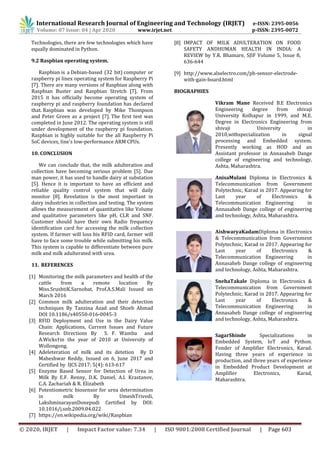 IRJET - Advance Milk Collection and Testing System | PDF