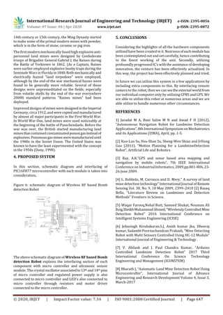 IRJET - Landmine Detection using Wireless Robot | PDF