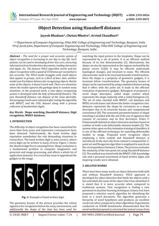 IRJET- Object Detection using Hausdorff Distance | PDF