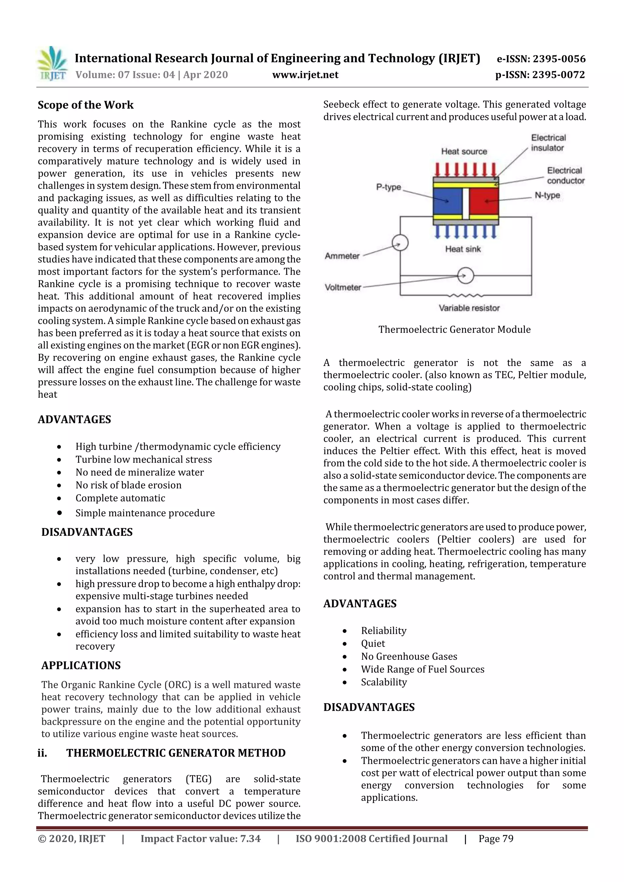 IRJET- IC Engine Waste Heat Recovery Systems | PDF