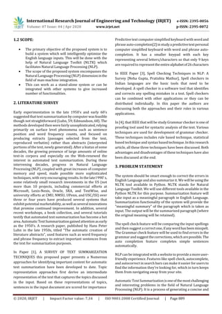 IRJET - Text Optimization/Summarizer using Natural Language Processing | PDF