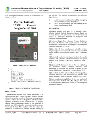 IRJET - A Real-Time Pothole Detection Approach for a Safety ...