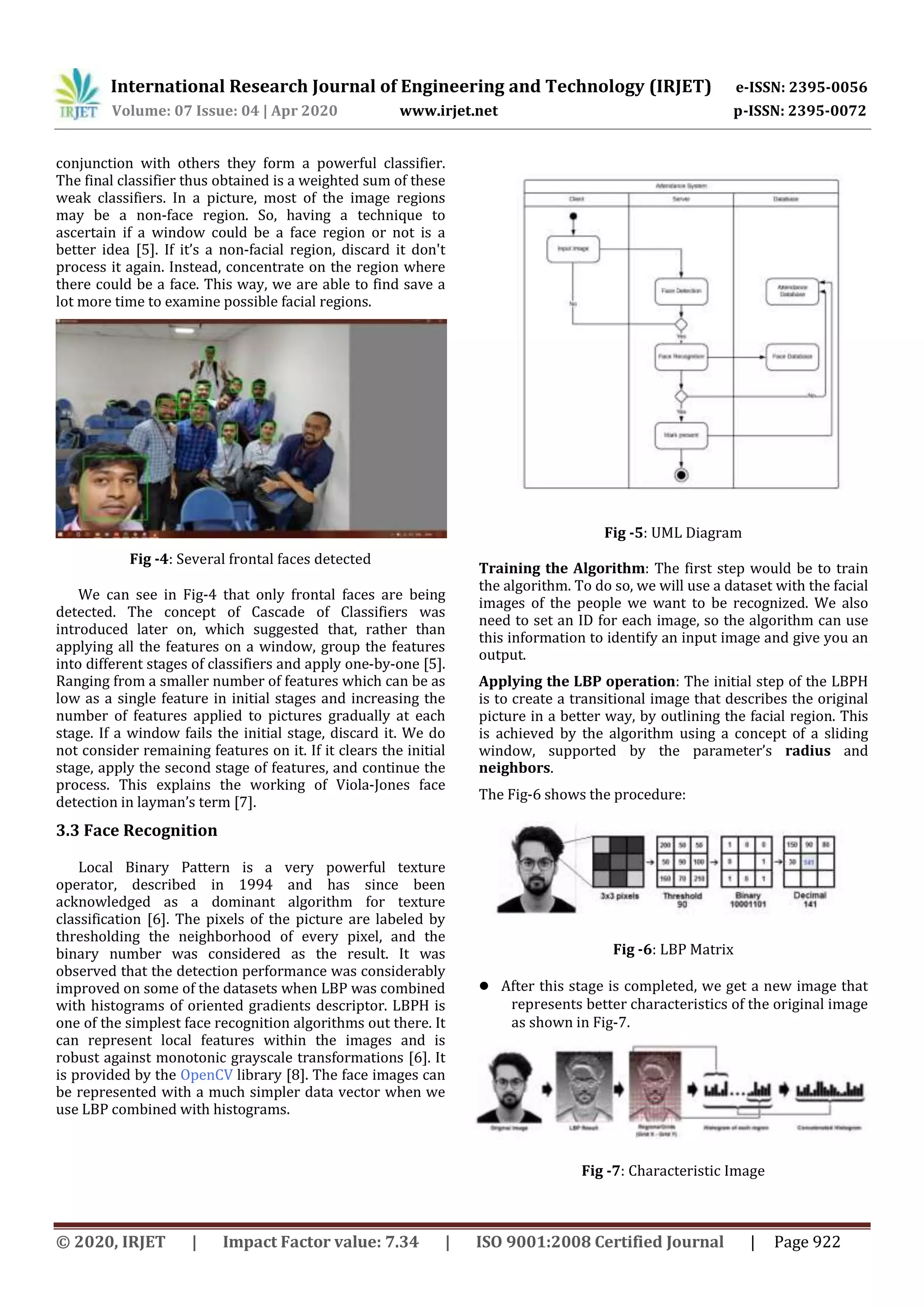 Irjet Automated Attendance System Using Multiple Face Detection And Recognition Pdf