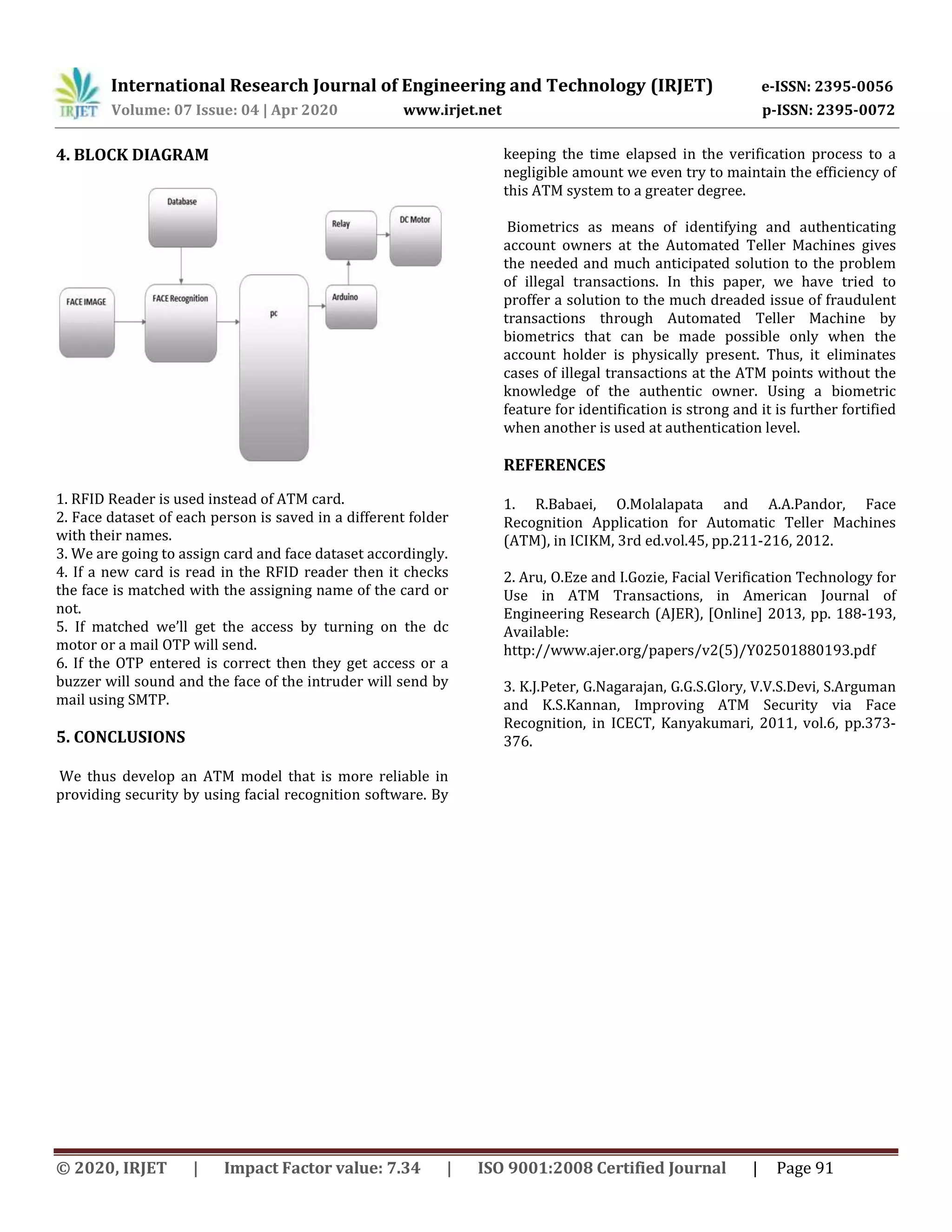 IRJET- New Generation Multilevel based Atm Security System | PDF