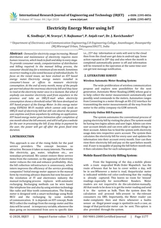 IRJET - Electricity Energy Meter using IoT | PDF