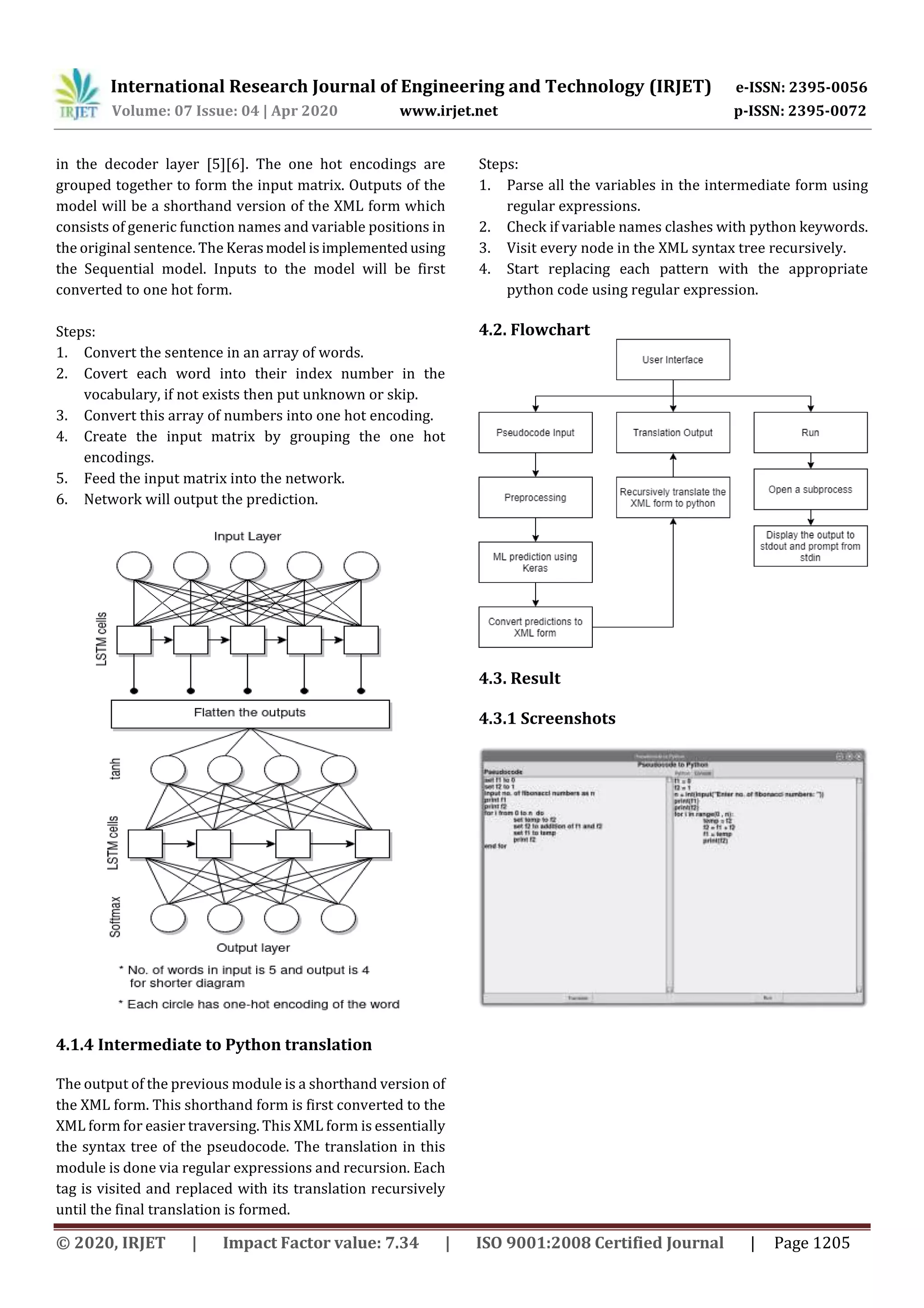 IRJET - Pseudocode to Python Translation using Machine Learning | PDF