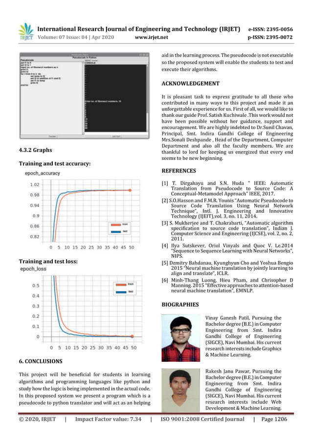 IRJET - Pseudocode to Python Translation using Machine Learning | PDF