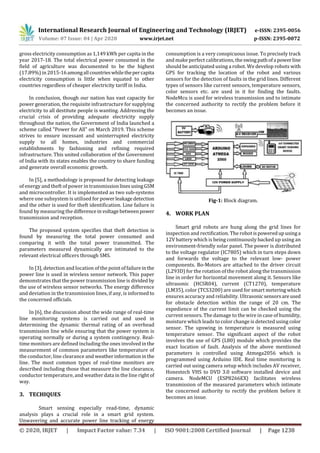 IRJET - Smart Grid Inspection Robot Exclusively Designed for High Power ...
