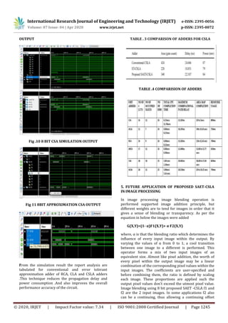 IRJET - High Speed Approximation Error Tolerance Adders for Image ...
