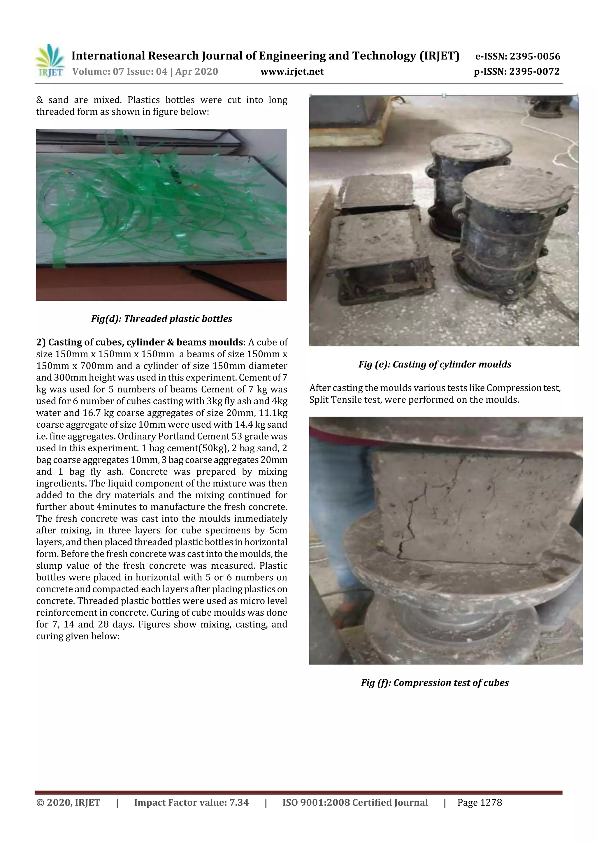 IRJET - Study of Polyethylene Terephthalate (PET) Plastic Bottles in ...