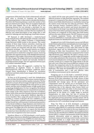 IRJET - Applications of Image and Video Deduplication: A Survey | PDF