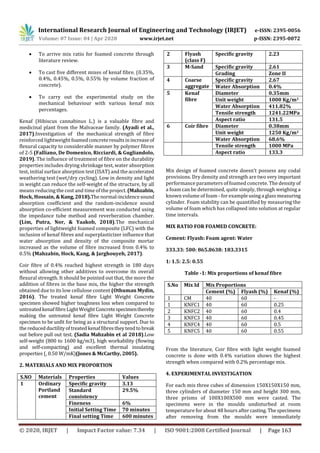 IRJET- Experimental Investigation on Properties of Light Weight Foamed ...