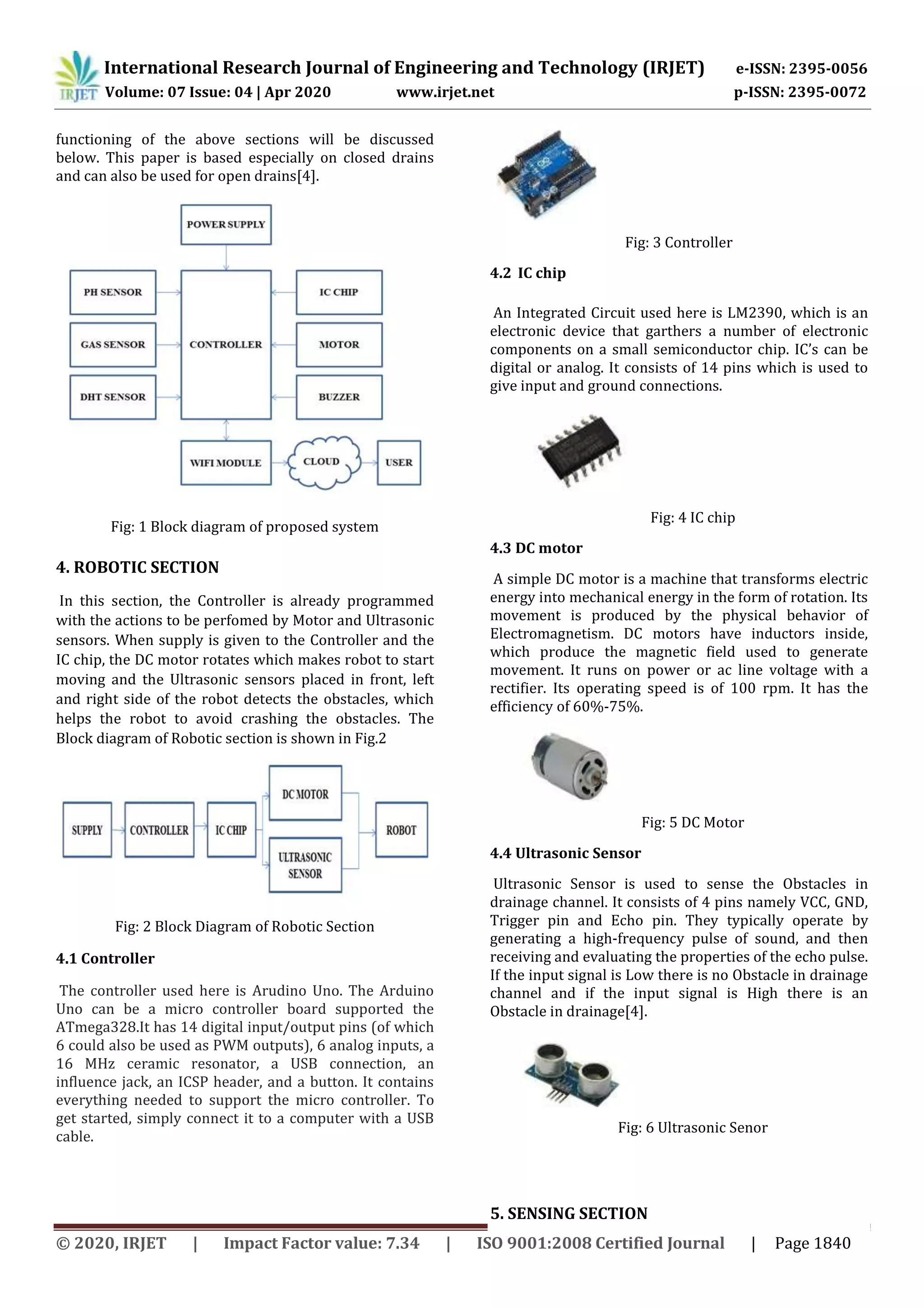 Irjet Design Of Automated Monitoring Robot For Drainage Systems Using Iot Platform Pdf