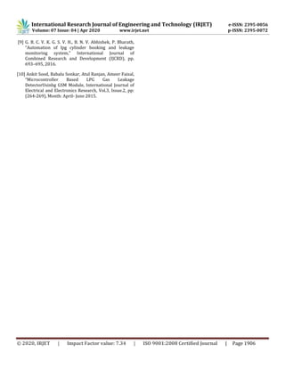 IRJET - IoT based Gas Level Detection and the Automatic Booking of the ...