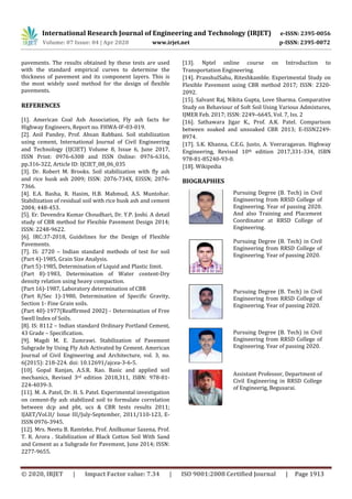 IRJET - Experimental Study on the Strength of Subgrade Layer of Road ...