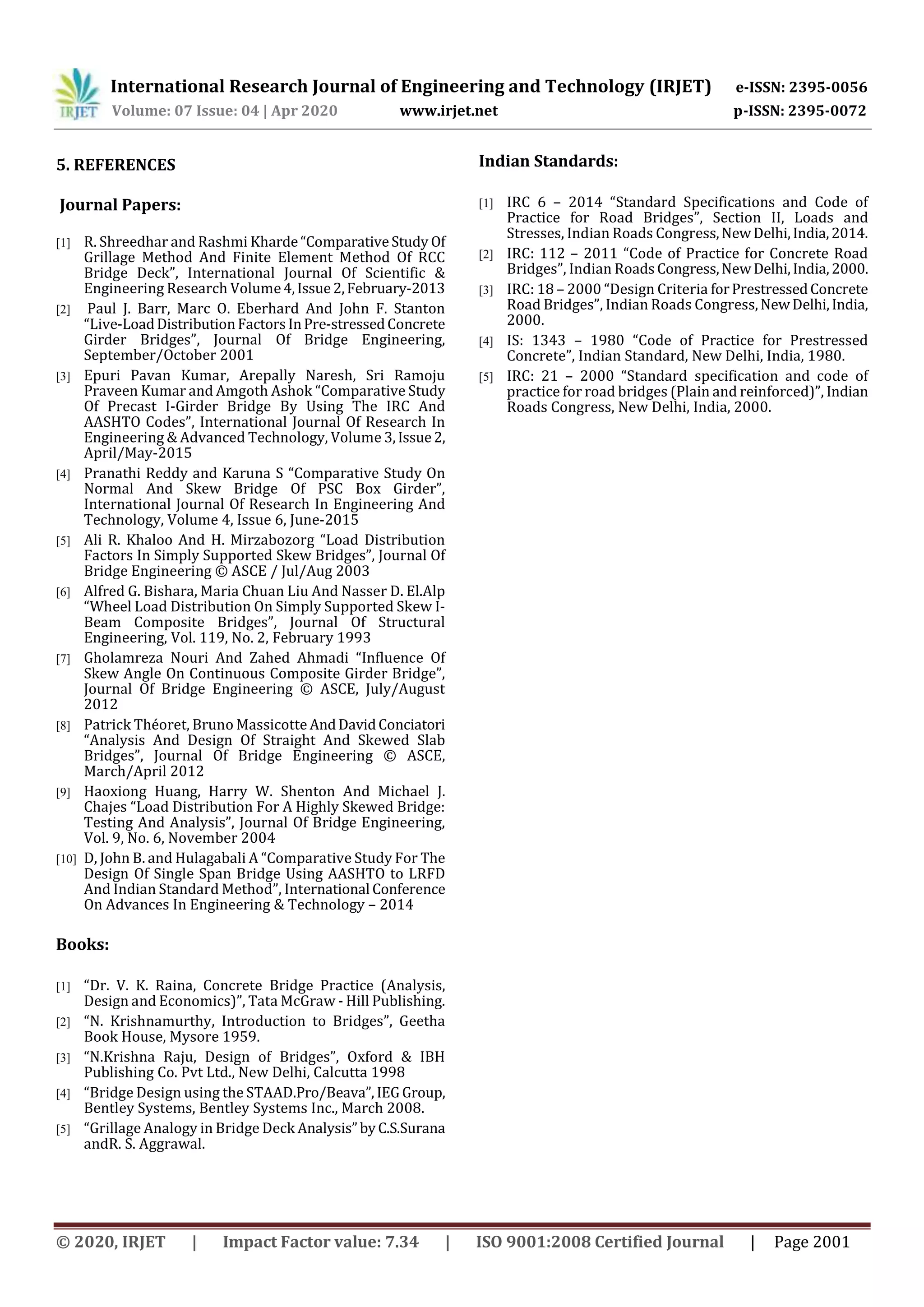 IRJET - Analysis of Skew Bridge using Computational Method | PDF