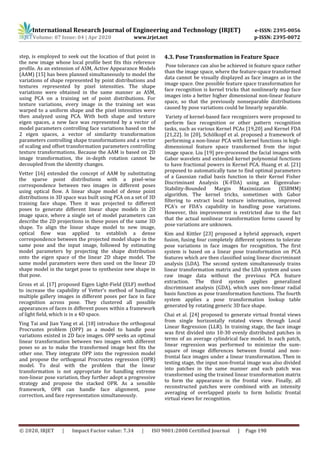 IRJET- Pose Varying Face Recognition: Review | PDF