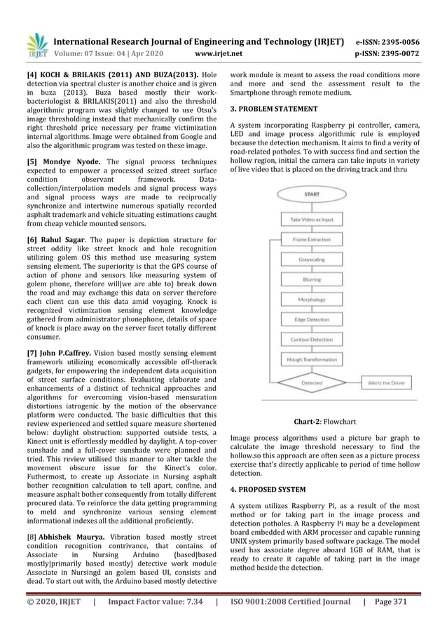 IRJET - Pothole Detection System | PDF