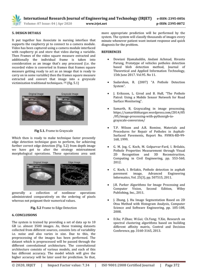 IRJET - Pothole Detection System | PDF IRJET - Pothole Detection System | PDF