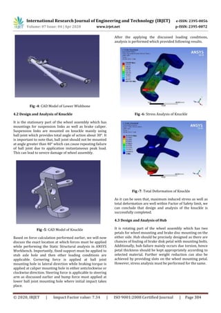IRJET - Design, Simulation and Analysis of Double Wishbone Suspension ...