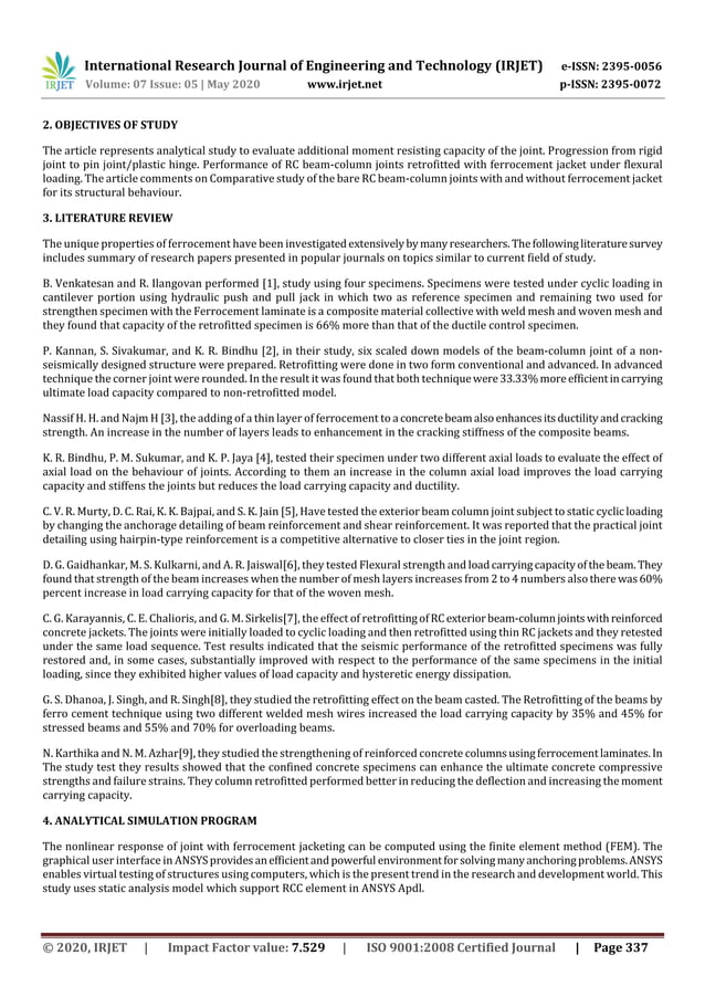 FINITE ELEMENT ANALYSIS OF BEAM COLUMN JOINT | PDF