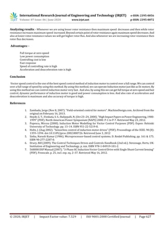 Vector Speed Control of Induction Motor | PDF