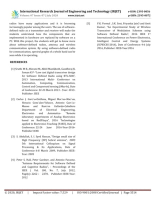 IRJET - Software-Defined Radio using ‘Redpitaya’ | PDF